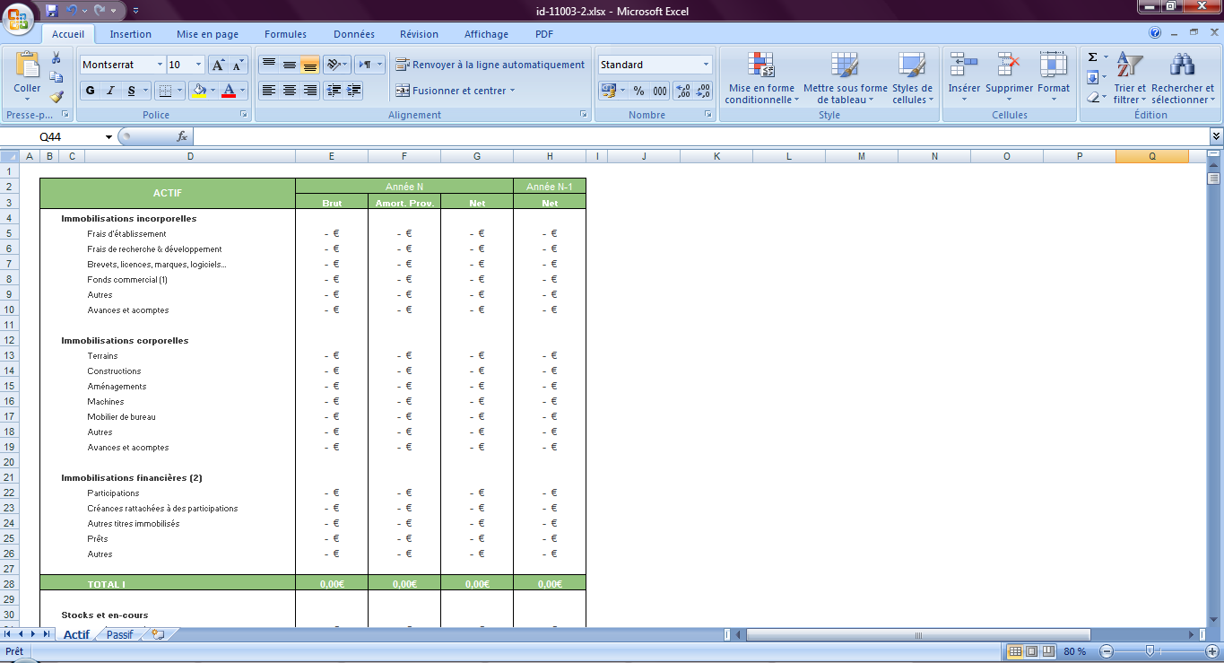 [XLS] Modèle sur Excel de bilan et compte de résultat à télécharger