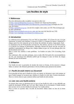 Les feuilles de style CSS - Cours CSS