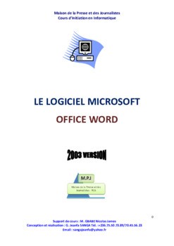 Apprendre à travailler avec le logiciel Microsoft Office Word - Cours Word