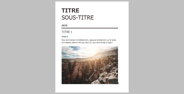 Modèle Word pour programme de voyage