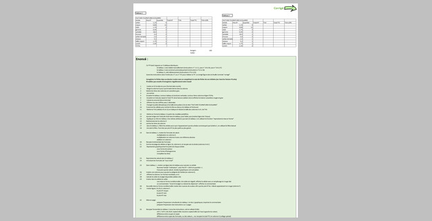 Modèle d’examen pratique sur Excel - Modèles Excel