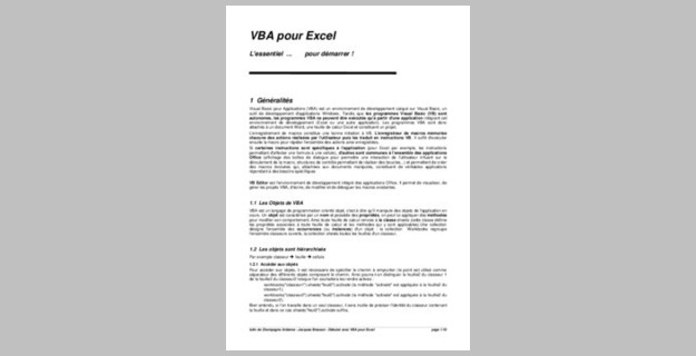 Tutoriel Vba Pour Excel