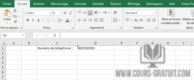 Comment mettre des zéros devant un chiffre dans Excel
