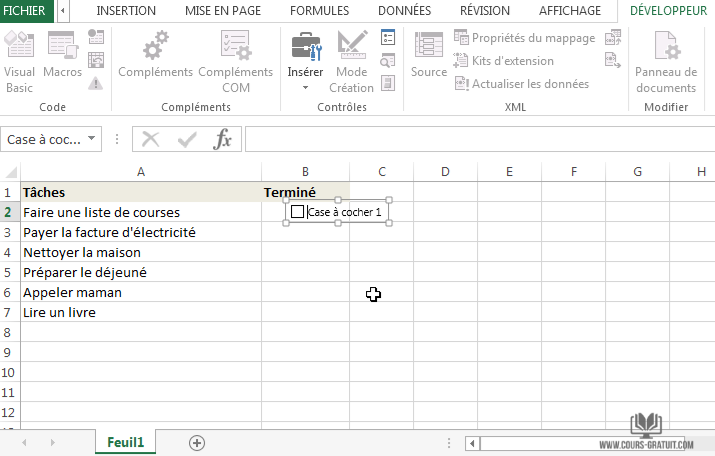 Tutoriel Sur Les Cases Cocher Dans Excel Insertion Manipulation Et