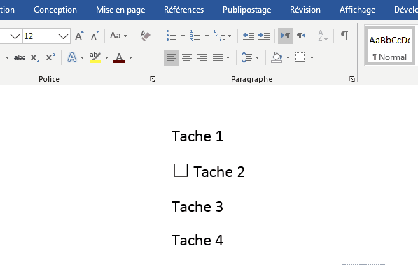 Tutoriel Word : ajouter des cases à cocher à documents